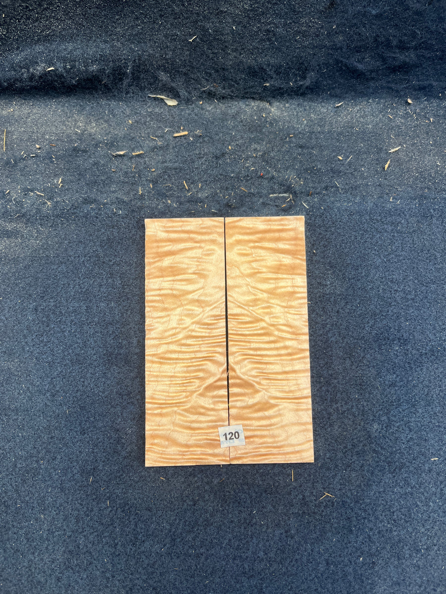 angel step maple stabilized knife scales – B4Specialtywood