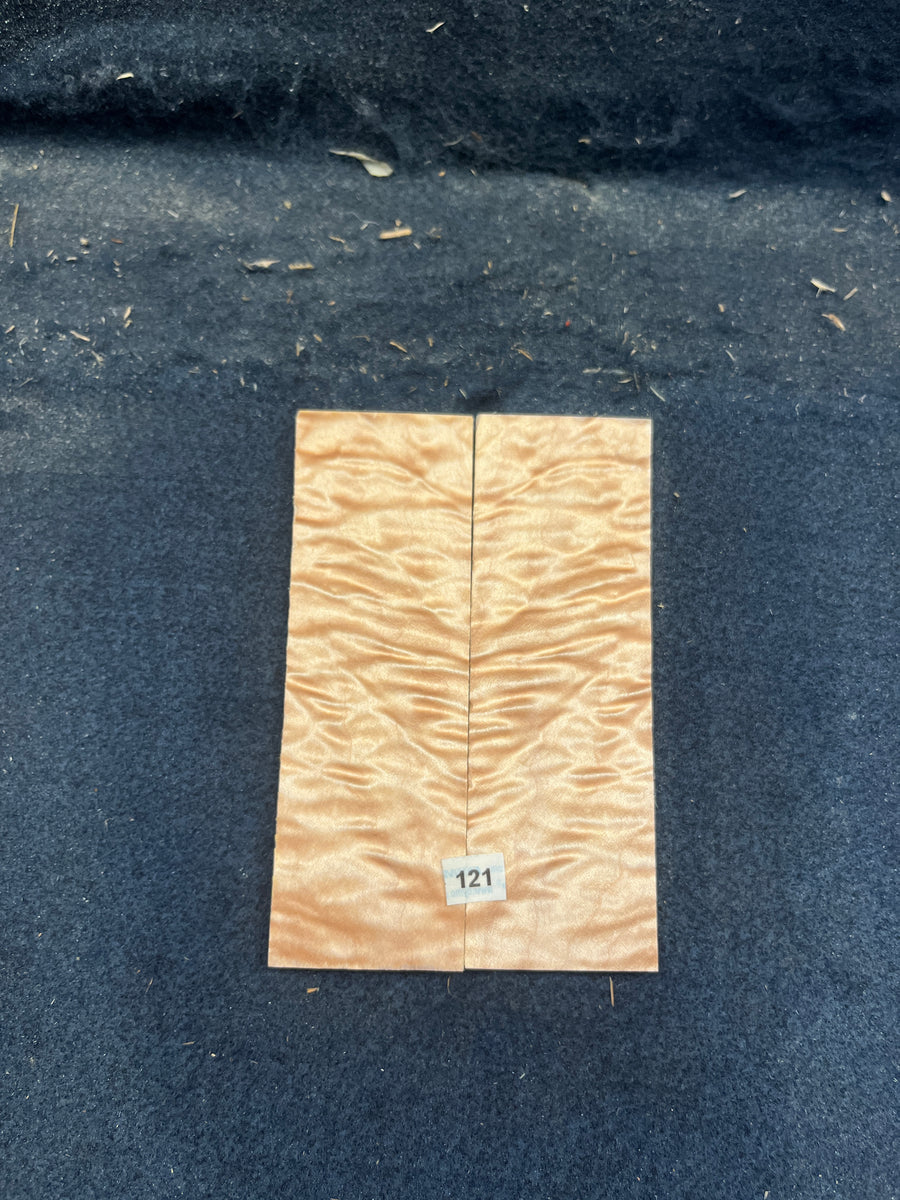 angel step maple stabilized knife scales – B4Specialtywood